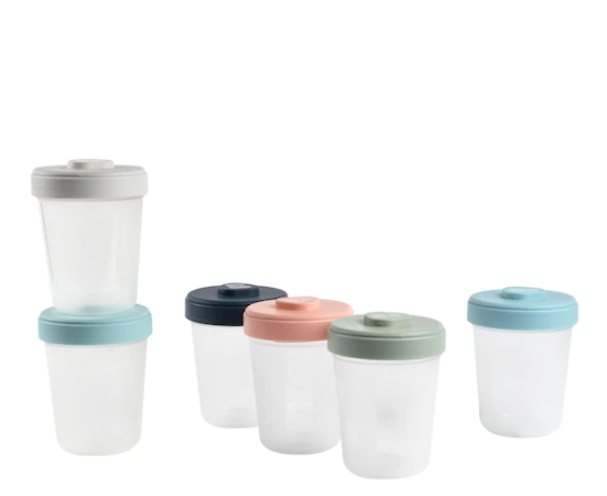 BEABA CLIP CONTAINERS SET OF 6, ASSORTED COLORS – Buttercup Baby Co.